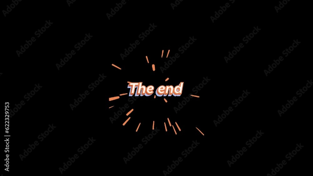 Animated the end icon background animated, logo symbol, and social ...
