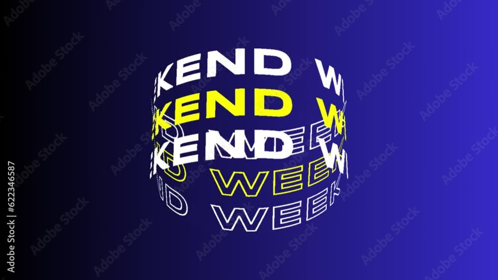 Circular Motion Weekend icon background animated, logo symbol social ...