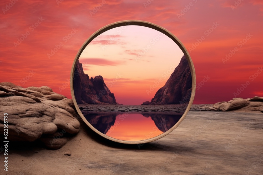 States of mind, landscape concept, graphic resources. Aesthetic and ...