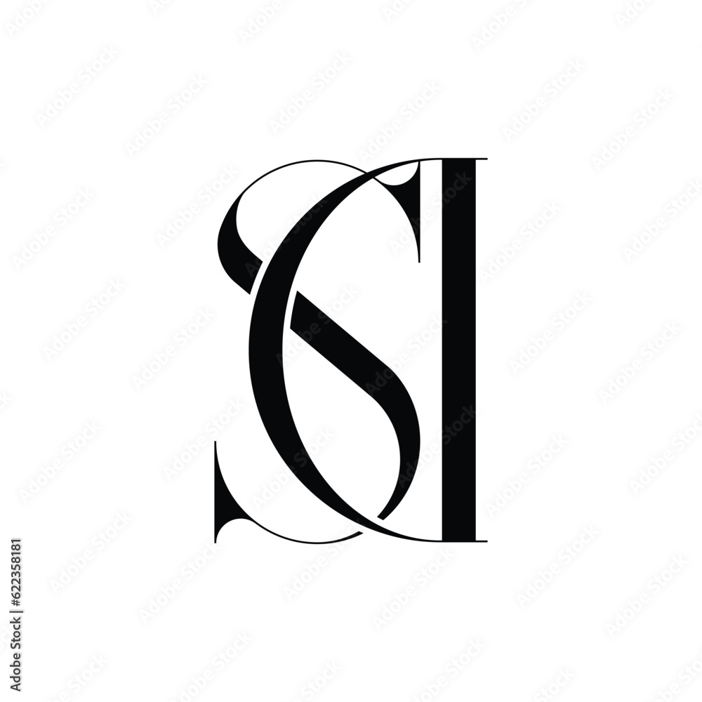 Initial letter SD logo design creative modern symbol icon monogram ...