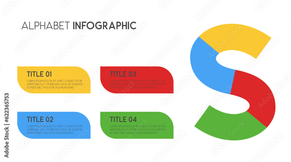 Letter S vector alphabet and other elements for infographics Stock ...