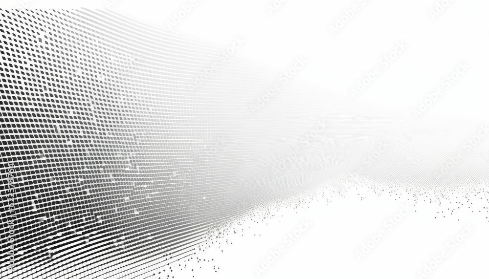 AI generated illustration of abstract gradient black pixelated cells on ...