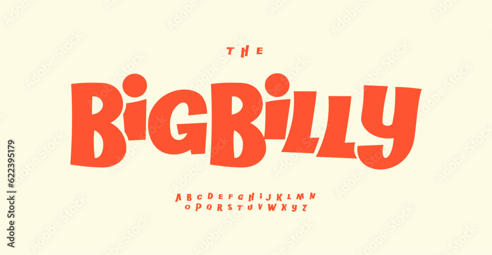 Playful cartoon Font, funky typeface for joyful brings life designs ...