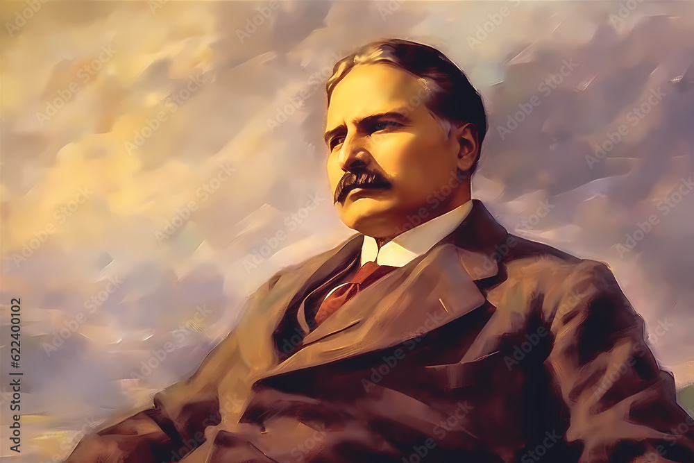 Portrait of Doctor Allama Muhammad Iqbal. (The national poet of ...