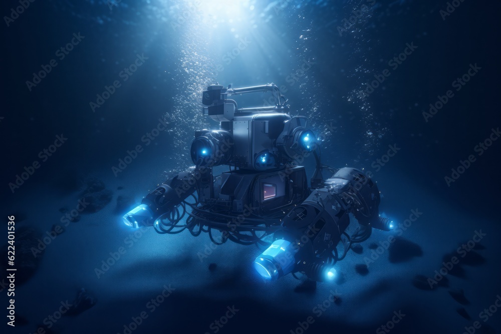 industrial submarine harvesting manganese nodule, Photographic Capture ...