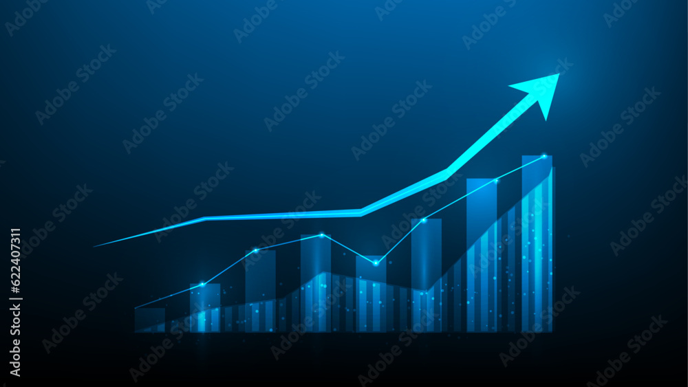 business investment graph arrow growth up. chart finance increase ...
