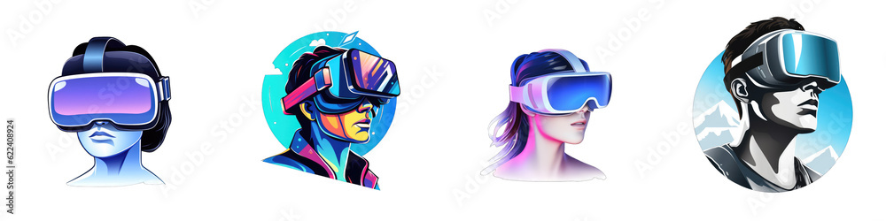 Virtual Reality clipart collection, vector, icons isolated on ...