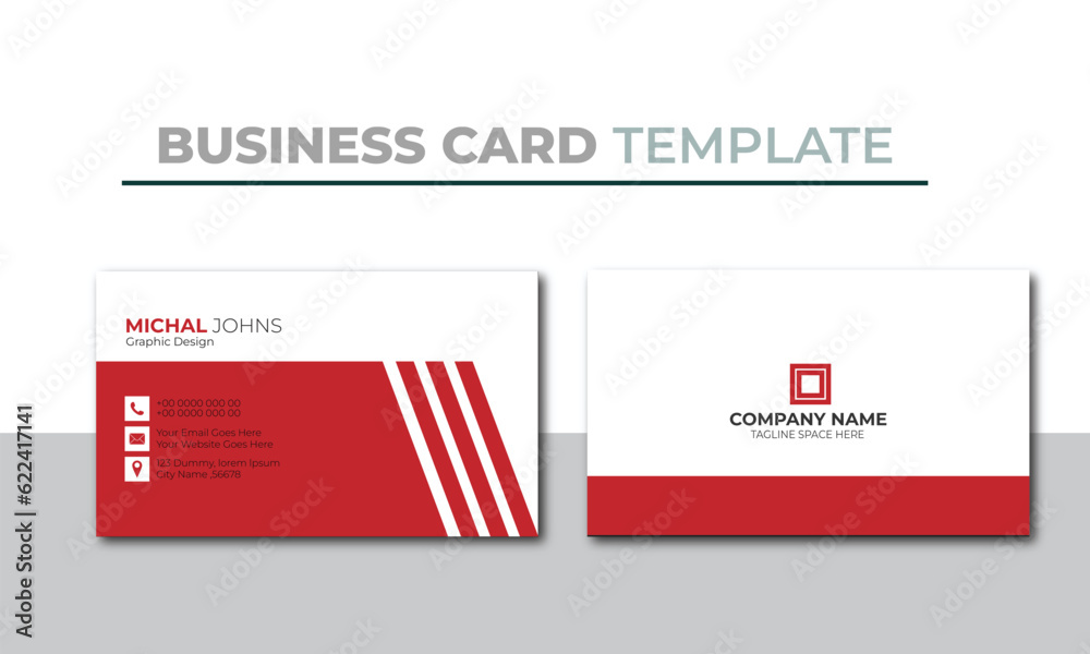 Modern presentation card with company logo. Visiting cards for business ...