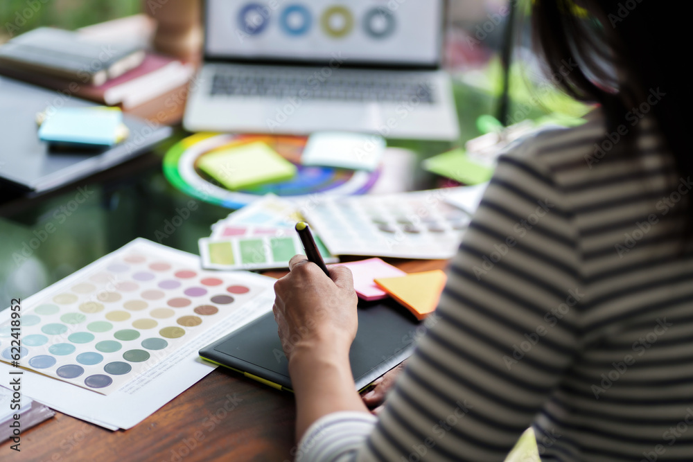 Startup Architect creative designer working with new project ideas ...