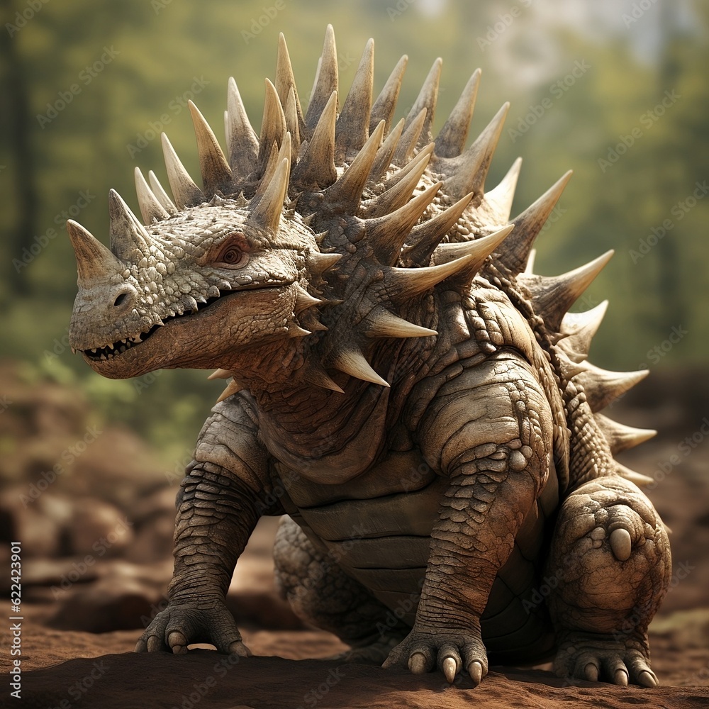 tegosaurus in Jungle: Step into a prehistoric world as AI brings the ...