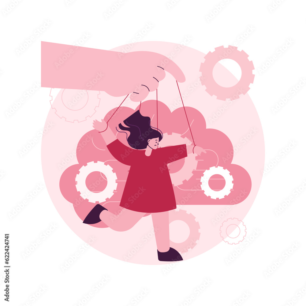 Psychological manipulation abstract concept vector illustration. Mental ...