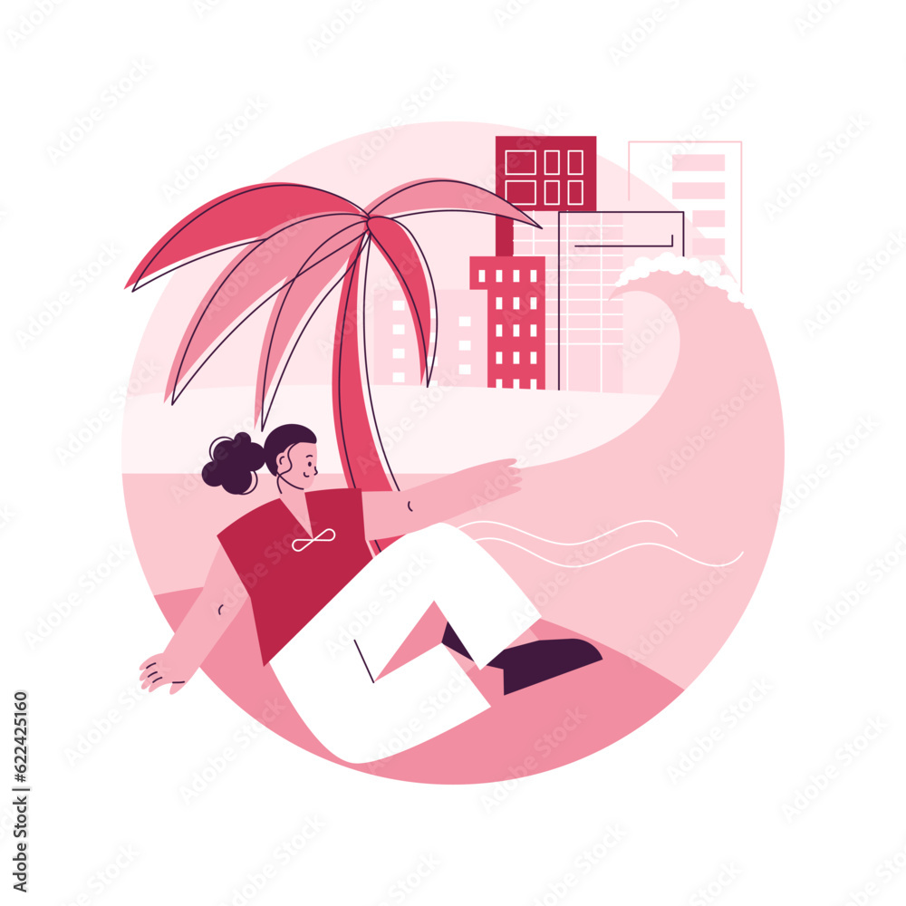 Downshifting abstract concept vector illustration. Simple living ...