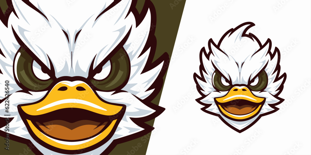 Quack Attack: Modern Angry Duck Mascot Logo Design for Sport, Esport ...