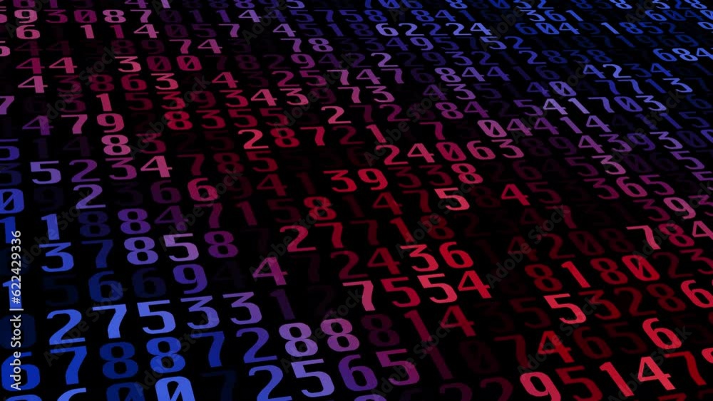 Coding animation a visual exploration of dynamic numbers and data concept. Digital transition a ...