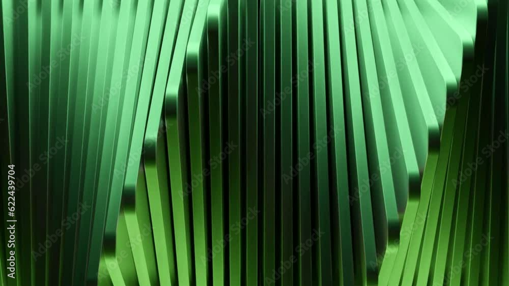 3D background of moving waves of folds. Design. Lines move in 3d ...