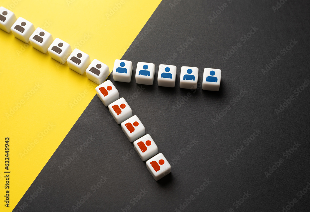 People are divided into two groups. Opposition factions. Lack of ...