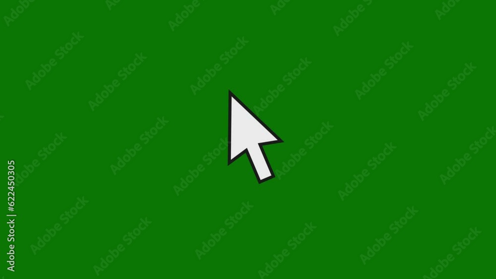 Vidéo Stock The cartoon Cursor animation is on a green background ...