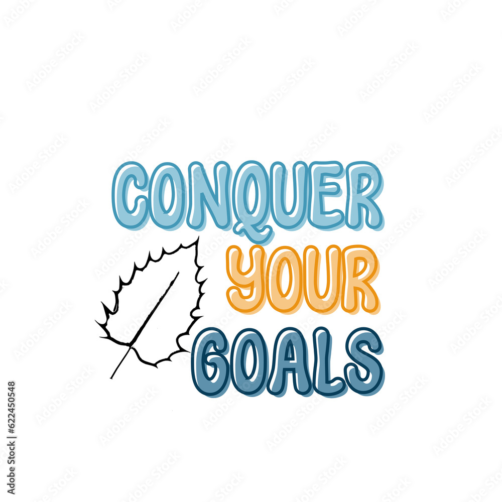Conquer your goals Text, calligraphy clipart, Typography, graphics on ...