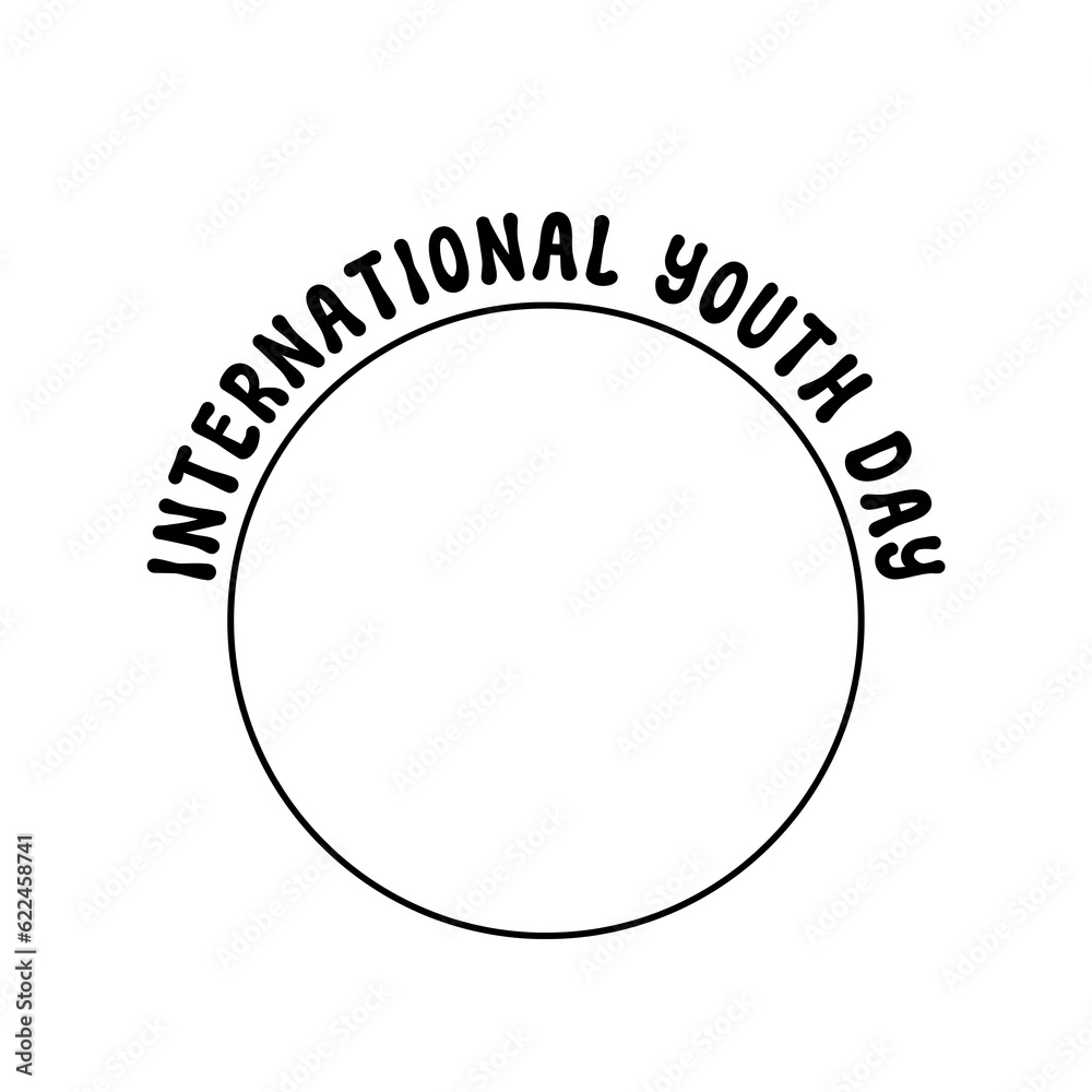 International Youth Day text typography, Calligraphy, International ...