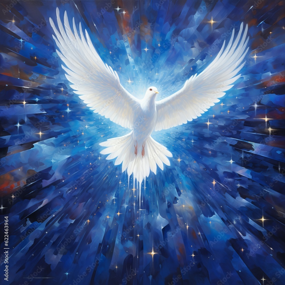 The Holy Spirit Dove Representation Stock Illustration | Adobe Stock