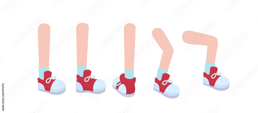 Character constructor set. Part of child body with different positions ...