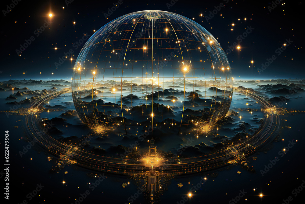 Center of the Universe. Abstract Cosmos Space, Stars and Galaxies ...