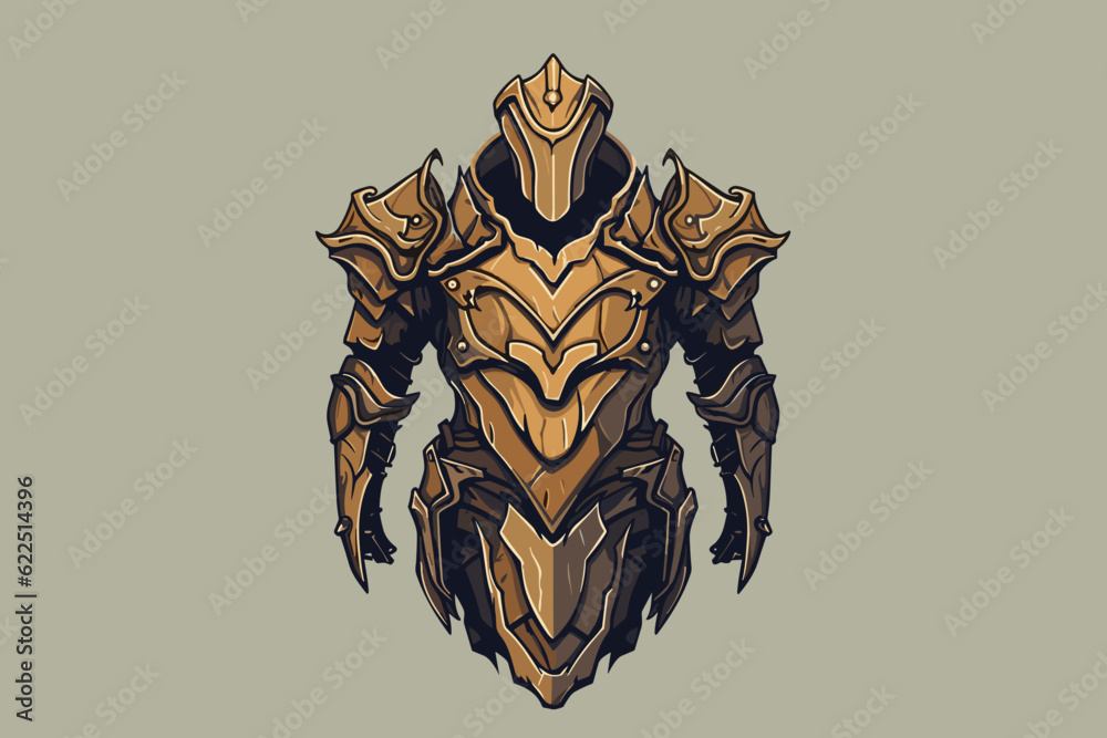 Doodle inspired Nanofiber armor, cartoon sticker, sketch, vector ...