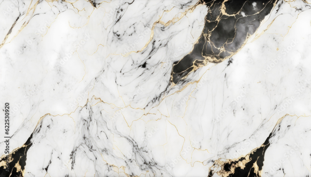 White and Black Marble Texture with Golden Viens. Mramor, Luxury Modern ...