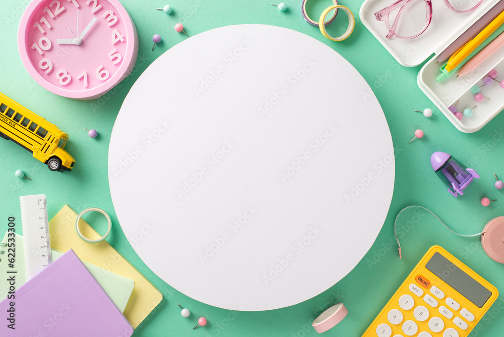 Get ready for the new academic season with this top-view shot featuring ...