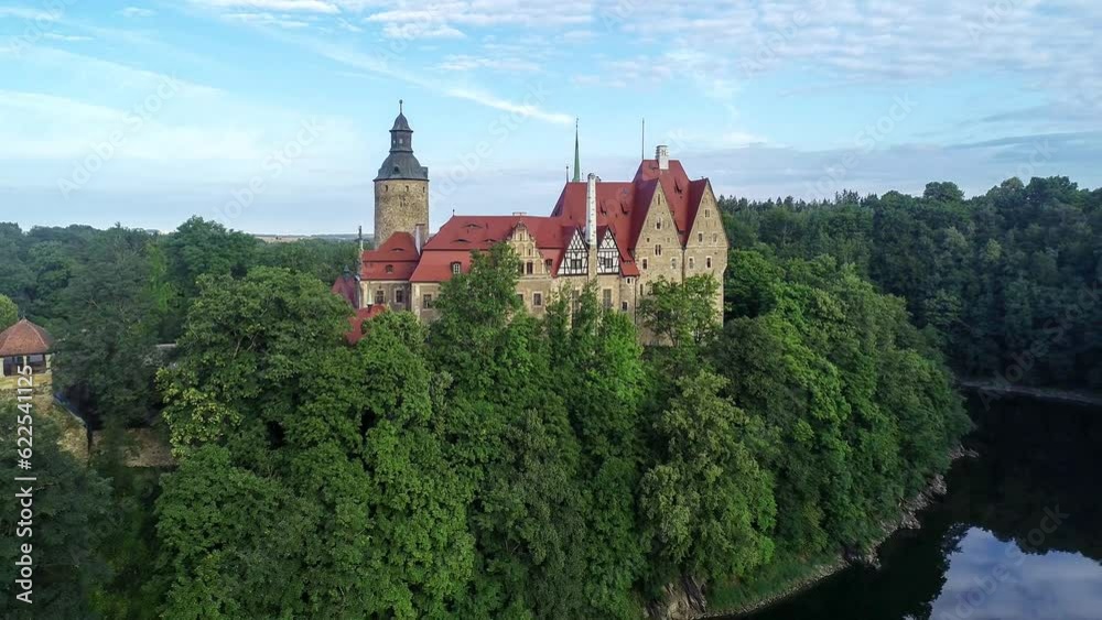 Czocha (Tzschocha) medieval castle in Lower Silesia in Poland. Built in ...