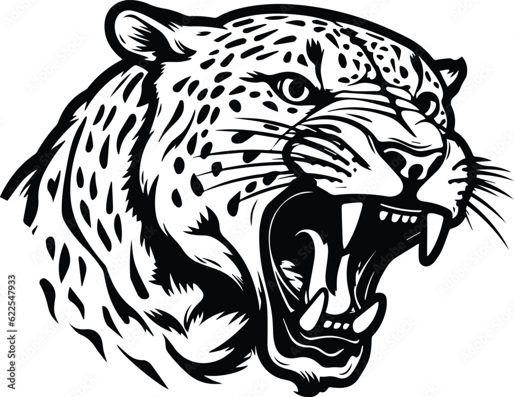 Angry Leopard Drawing