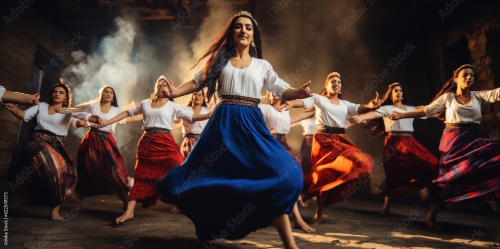 Dynamic Armenian Traditional Dance 'Kochari' in Vivid National Costumes ...