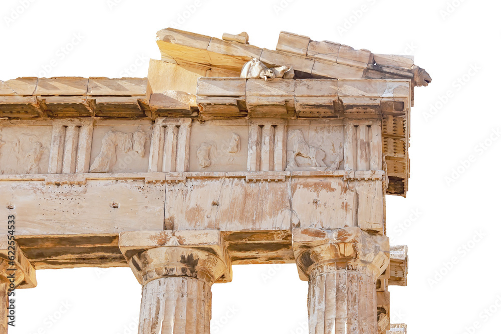 Detail of fronton. Parthenon on Acropolis, Ancient Greek temple of ...