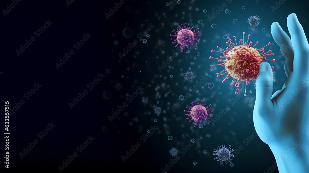 The concept of the immune system is powerfully illustrated with a hand ...