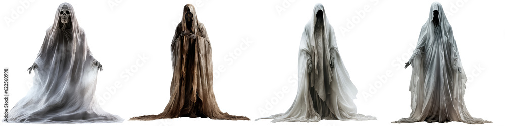 set illustration of ghost sheet fabric halloween costume Stock ...