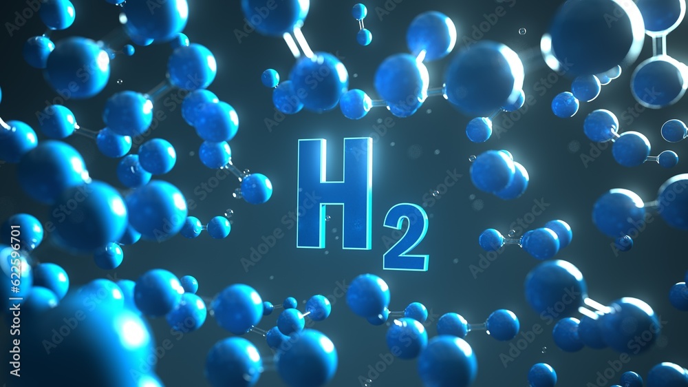 H2 Wasserstoff Moleküle Stock Illustration | Adobe Stock