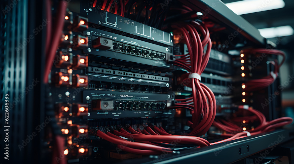 server room, cables, troubleshooting, IT, network, technology, data ...