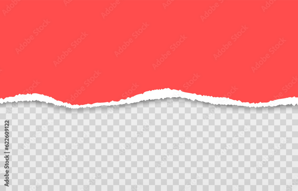 Vector torn red paper. Torn paper edges png. Torn sheets of a notebook ...