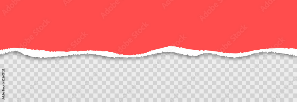Vector torn red paper. Torn paper edges png. Torn sheets of a notebook ...