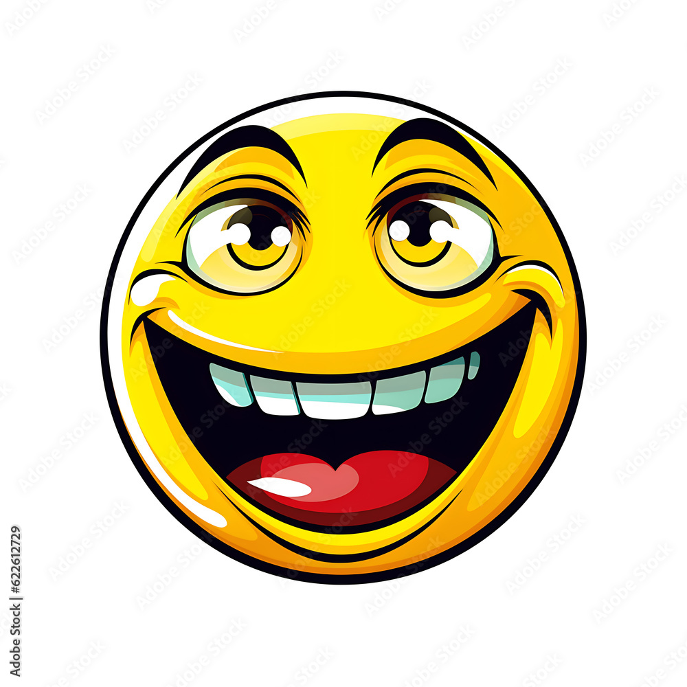 LOL Delight: Experience the heartily laughing smiley that exudes joy ...