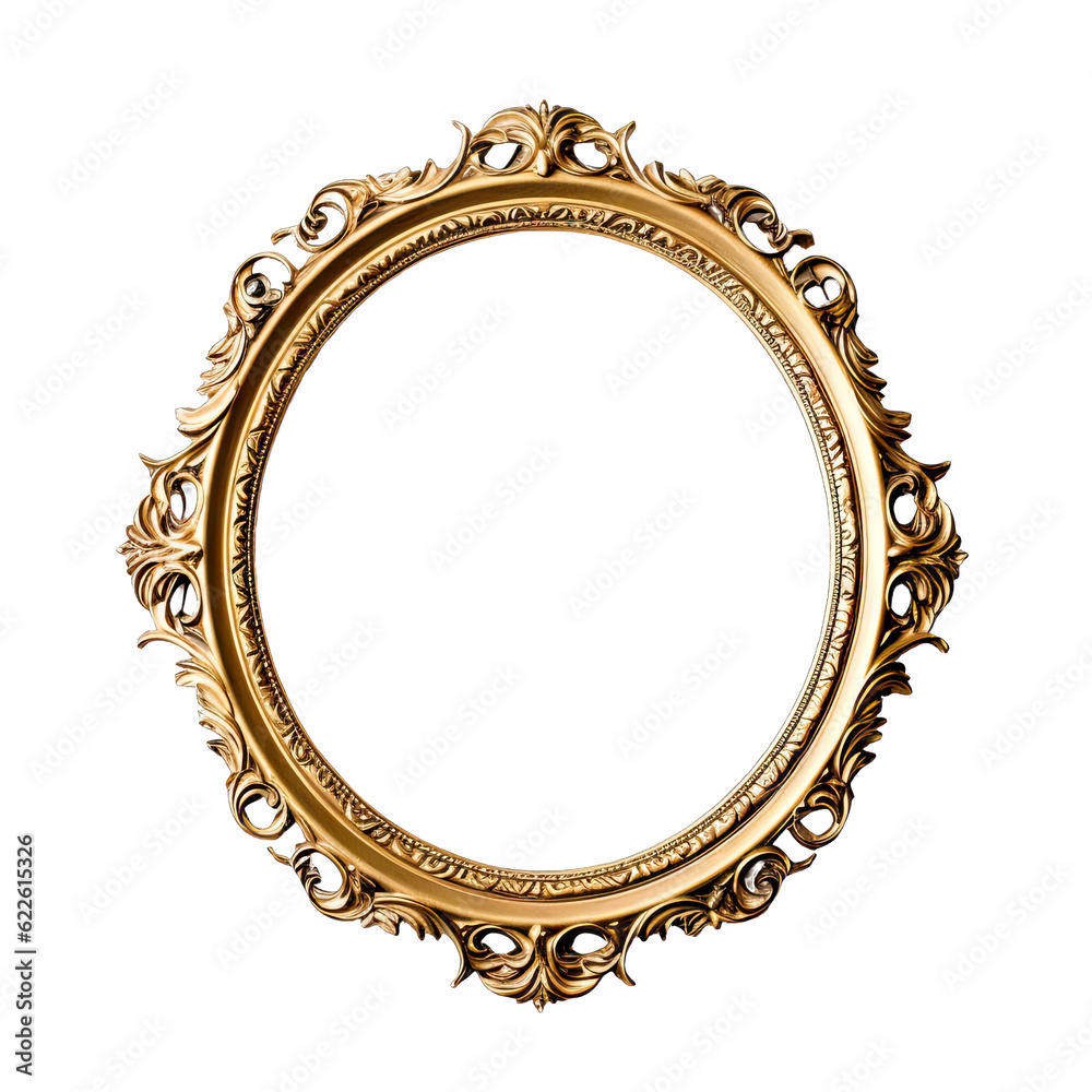 Vintage gold frame with intricate details. A beautiful art object for ...