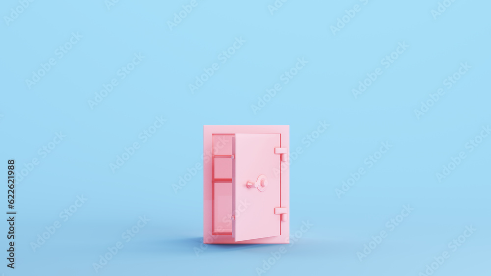 Pink safe money management savings secure soft gen z kitsch blue ...