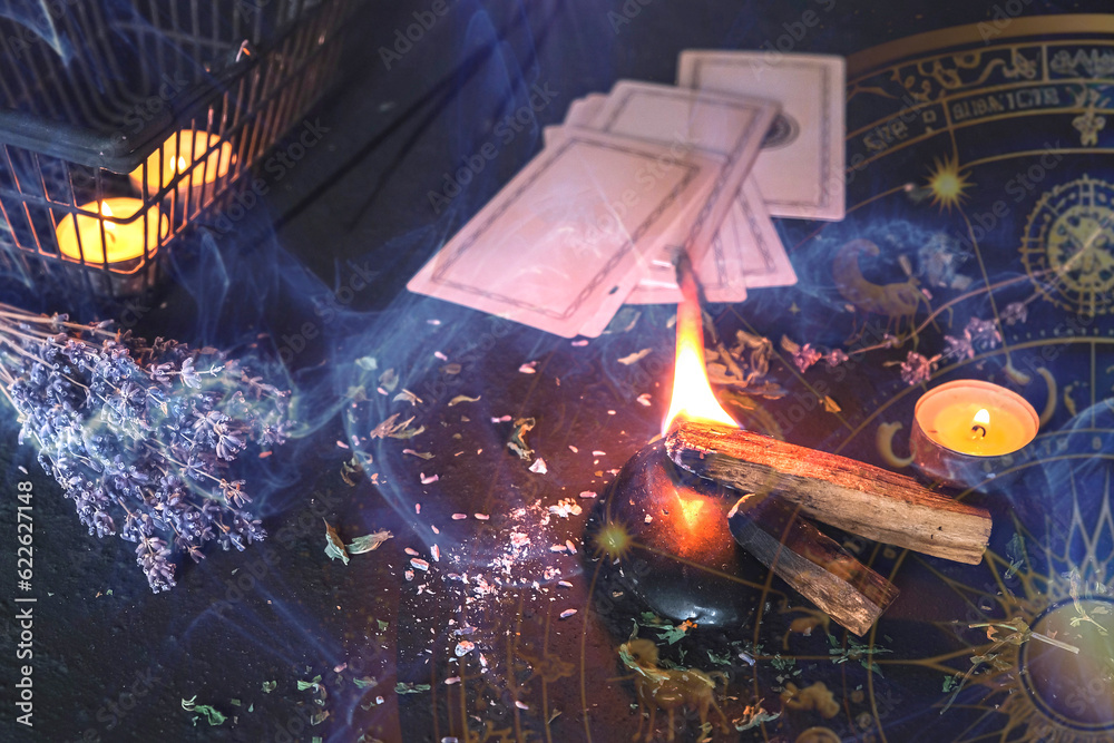 astrology,Esoteric, Occult mystical ritual scene of sorcery tarot ...