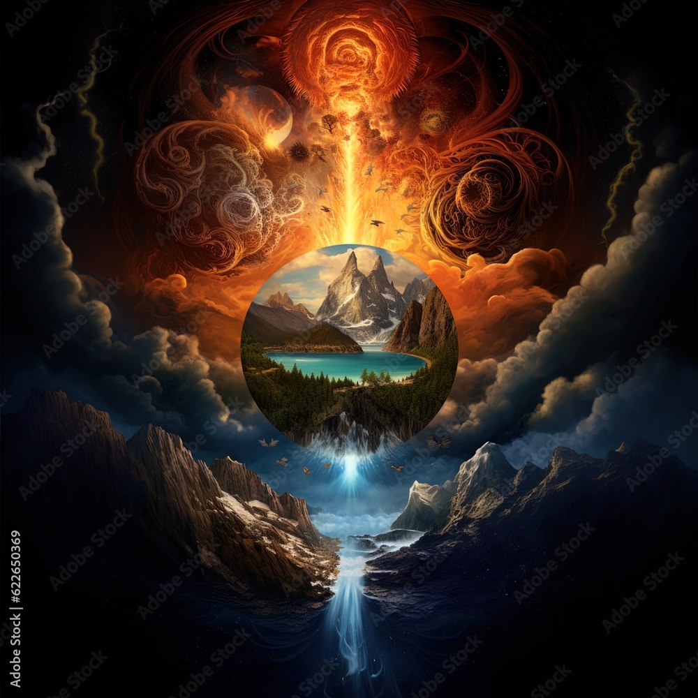 Climate Change - Earth is covered in the four major elements of wind ...