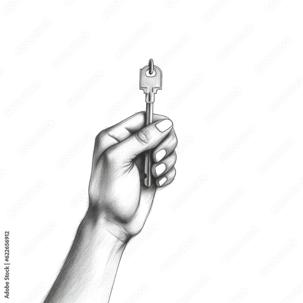 hnd hands holding a key ai generated Stock Illustration | Adobe Stock