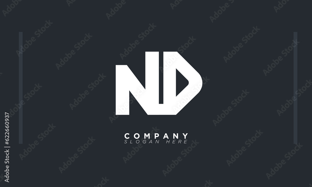 ND Alphabet letters Initials Monogram logo DN, N and D Stock Vector ...