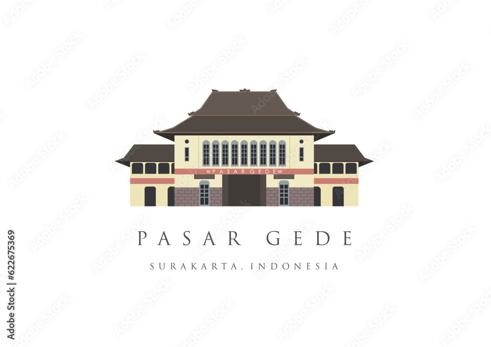 pasar gede solo city. surakarta landmark. the landmark Icon of solo ...