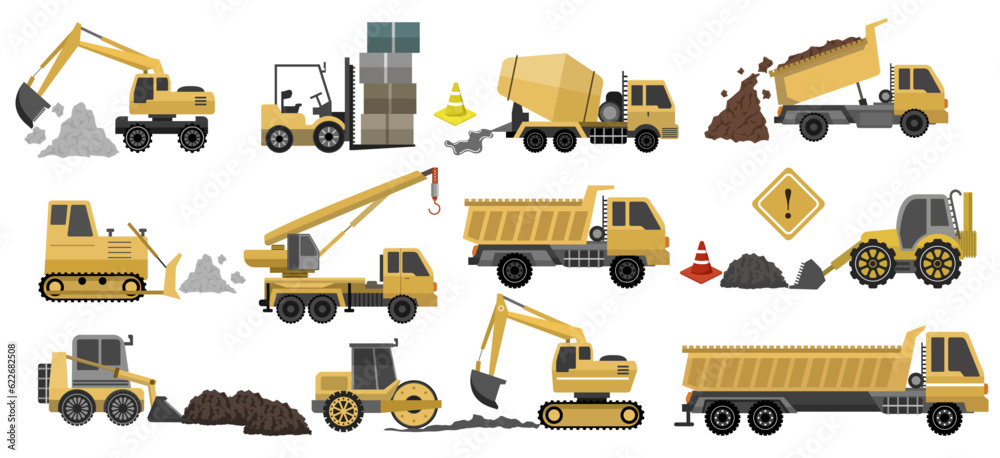 Vector set illustration of simple deformed various types of Heavy ...