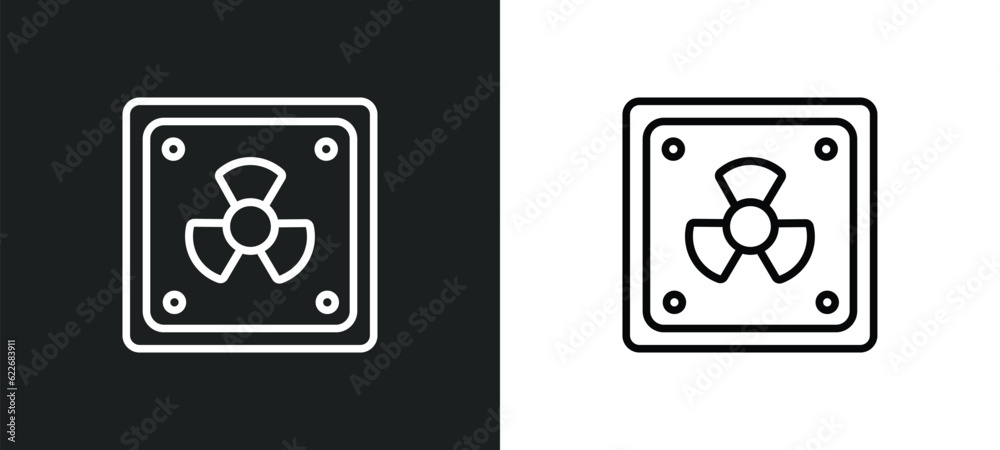 toxic outline icon in white and black colors. toxic flat vector icon ...