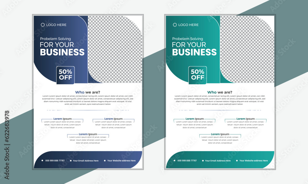 Business Flyer design A4 size corporate flyer template for marketing ...
